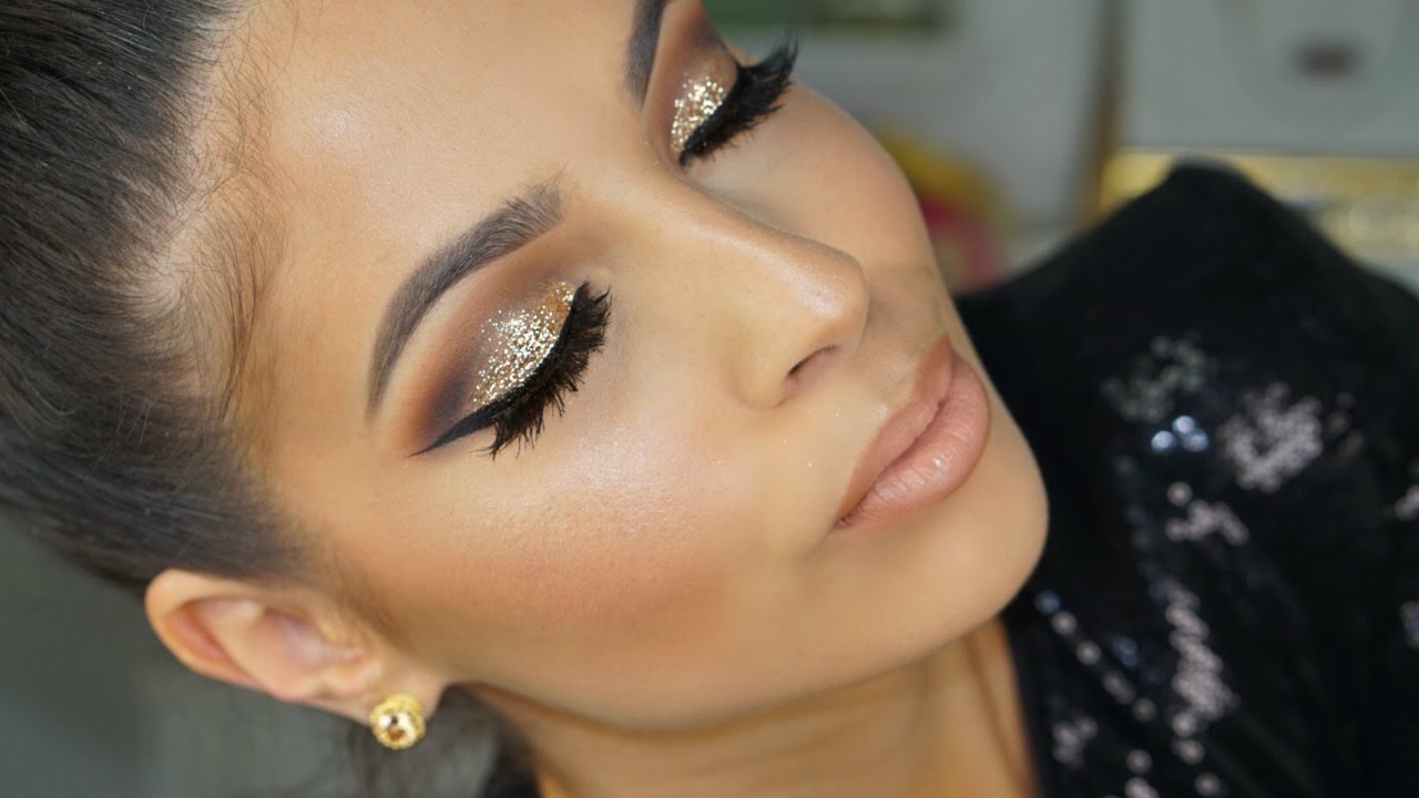 Gold Glitter Smokey Eye Makeup Saubhaya Makeup