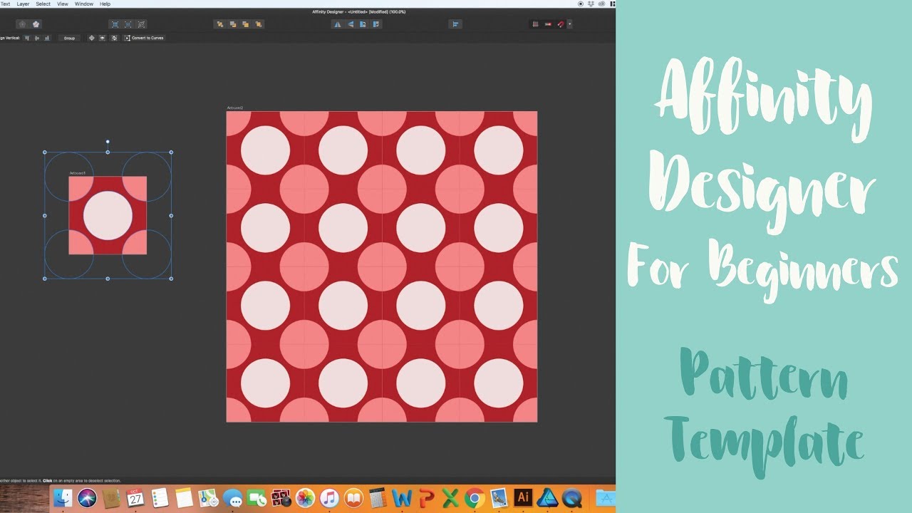 Create A Pattern Template In Affinity Designer Youtube