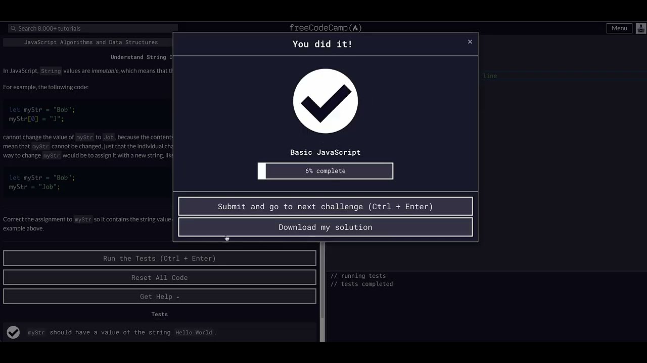 Understand String Immutability Free Code Camp Help Basic Javascript