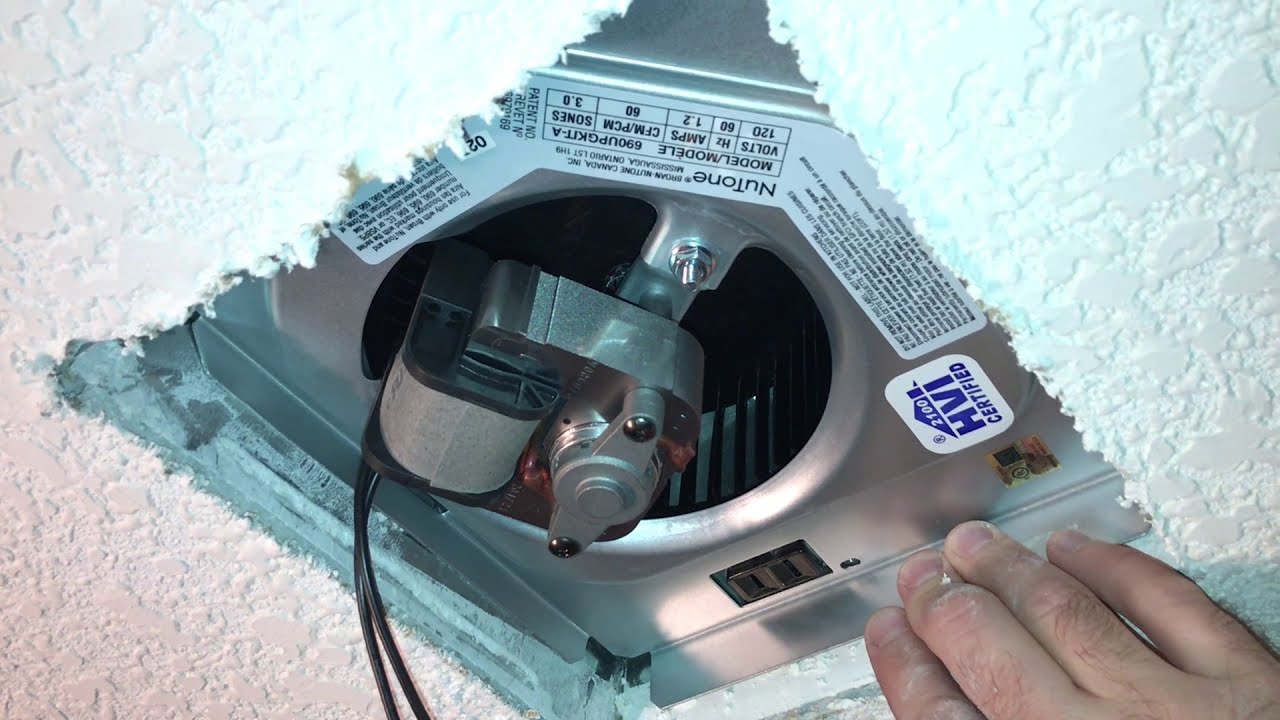 Upgrading A Noisy Bathroom Exhaust Fan Nutone Broan Fan 60 Cfm