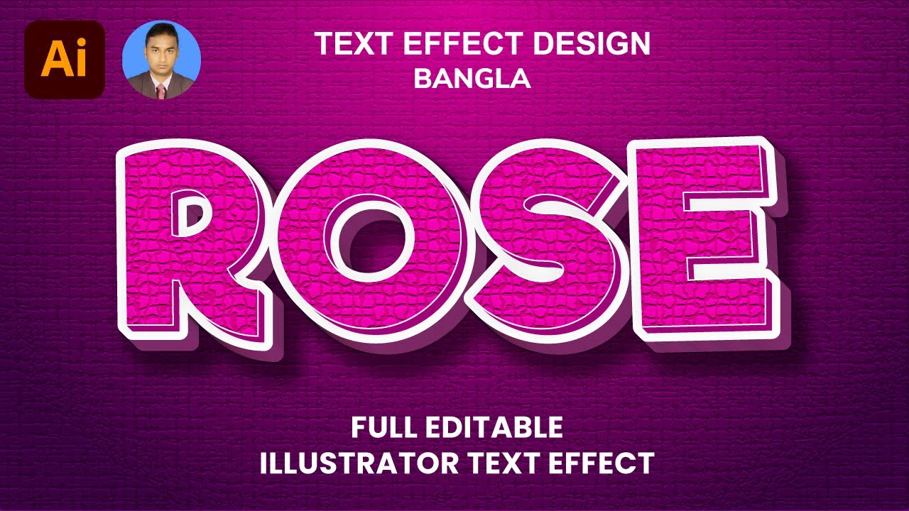 Create Modern 3d Editable Text Effect Design In Adobe Illustrator
