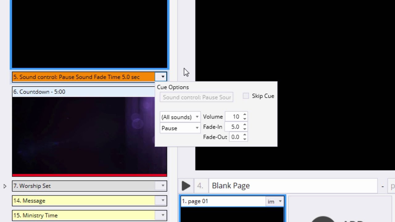 Mediashout 6 Sound Control Cue Youtube