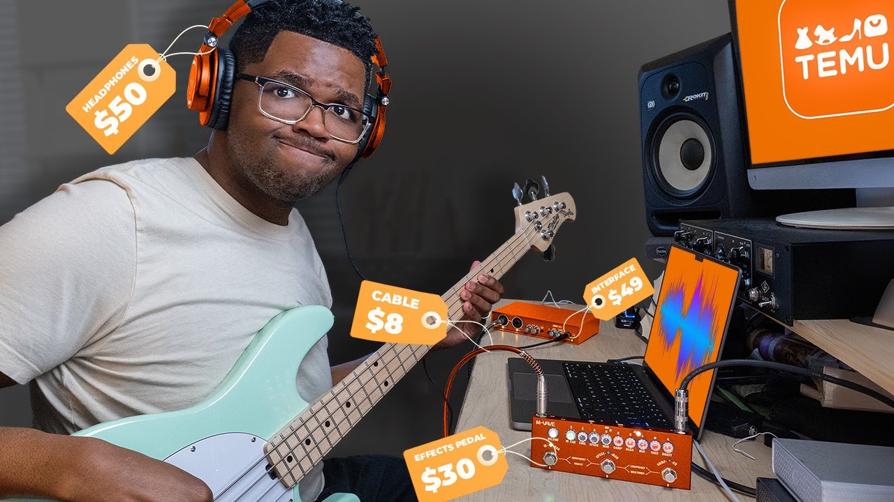 I Recorded Bass Using Temu Products Youtube