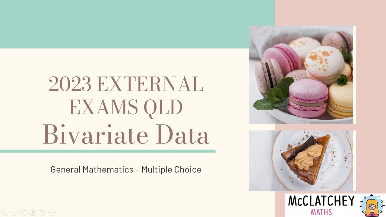 2023 External Exams Qld General Maths Paper 1 Bivariate Data Youtube