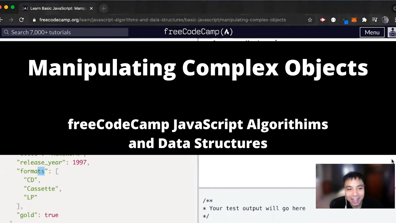 Manipulating Complex Objects Basic Javascript Freecodecamp Tutorial