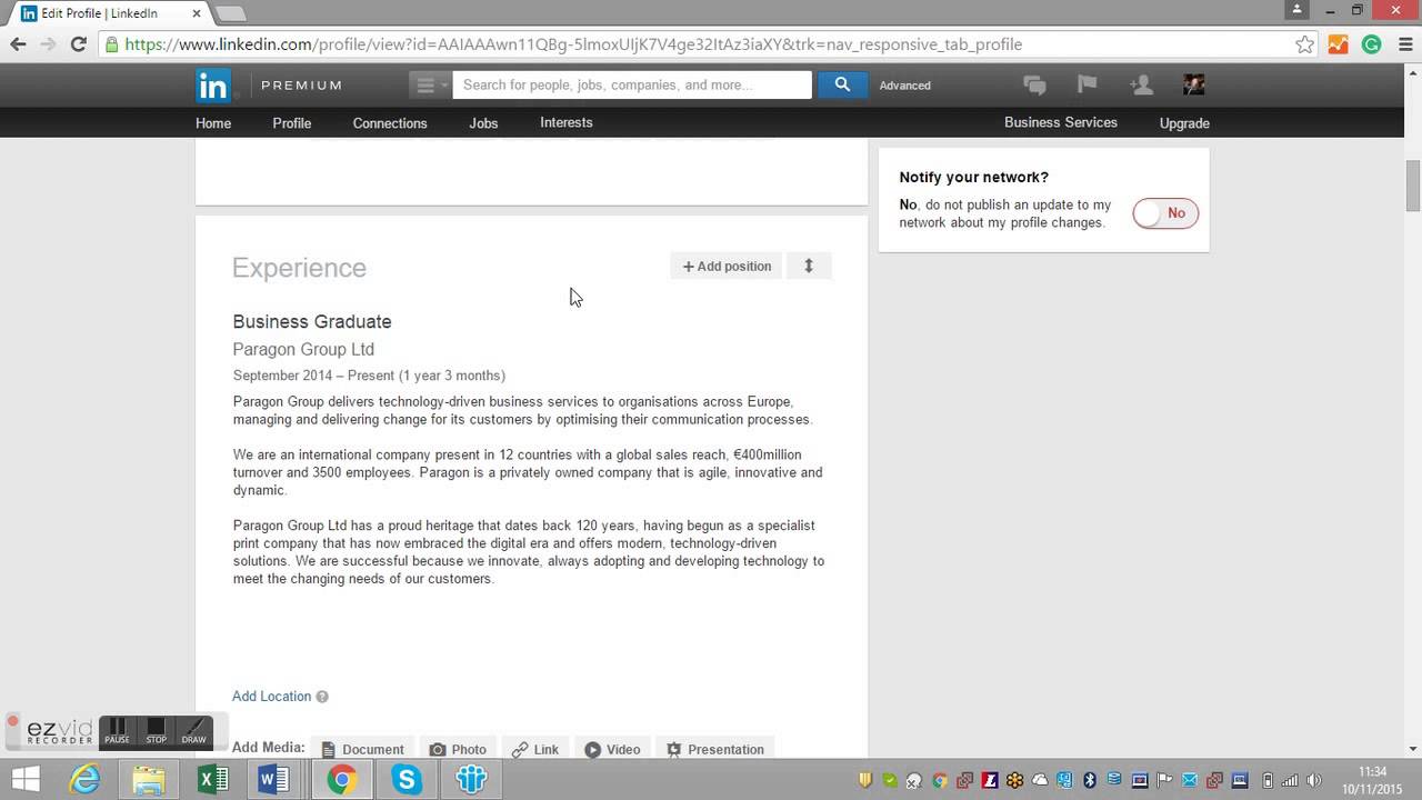 Linkedin Tutorial 3 Youtube