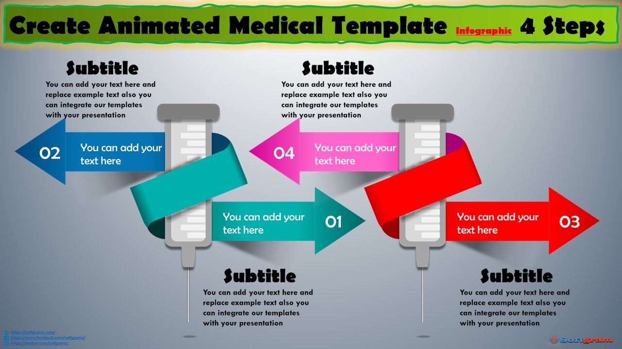 69 How To Create Animated Medical Template Infographic 4 Steps Youtube