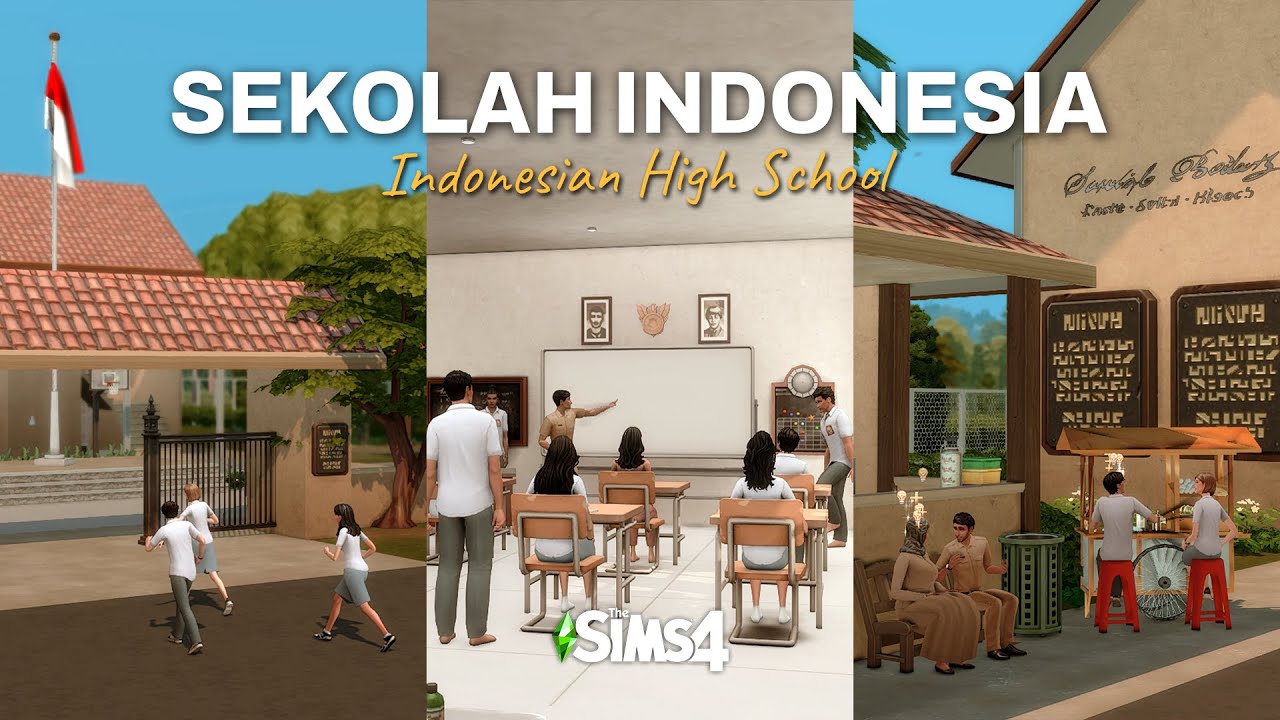 Sekolah Indonesia Indonesian High School Sims 4 Speed Build Youtube