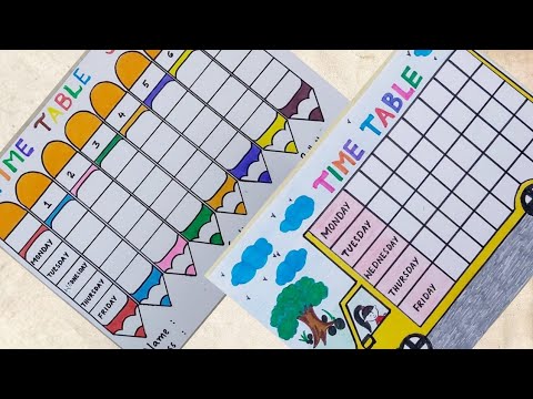 2 Easy Attractive School Time Table Designs Youtube
