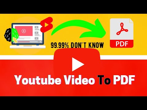 亞 Convert Youtube Video To Pdf In One Click How To Convert Video To