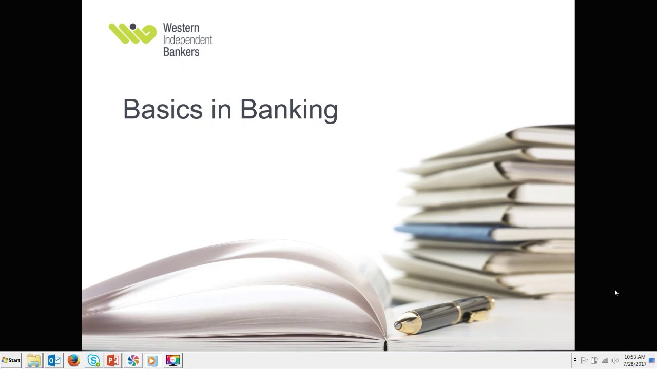 Basics In Banking Tutorial Youtube