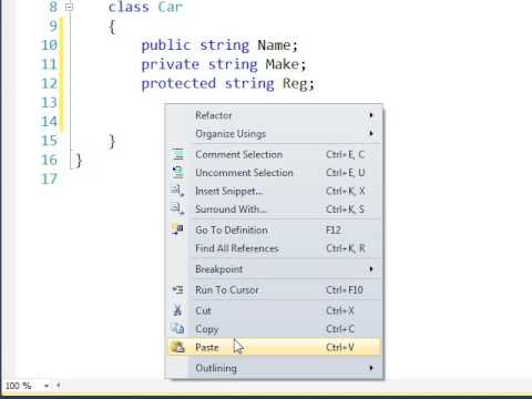 C Access Specifiers Youtube