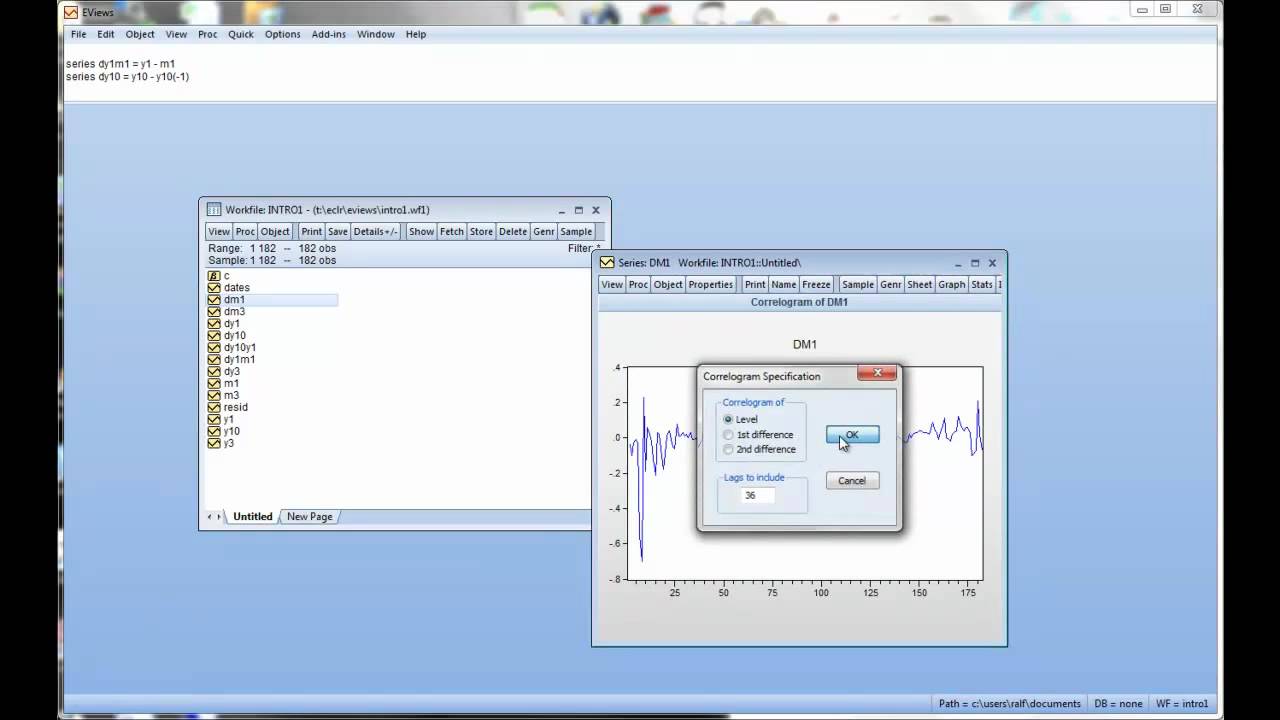 Eviews Intro Tut1 Youtube