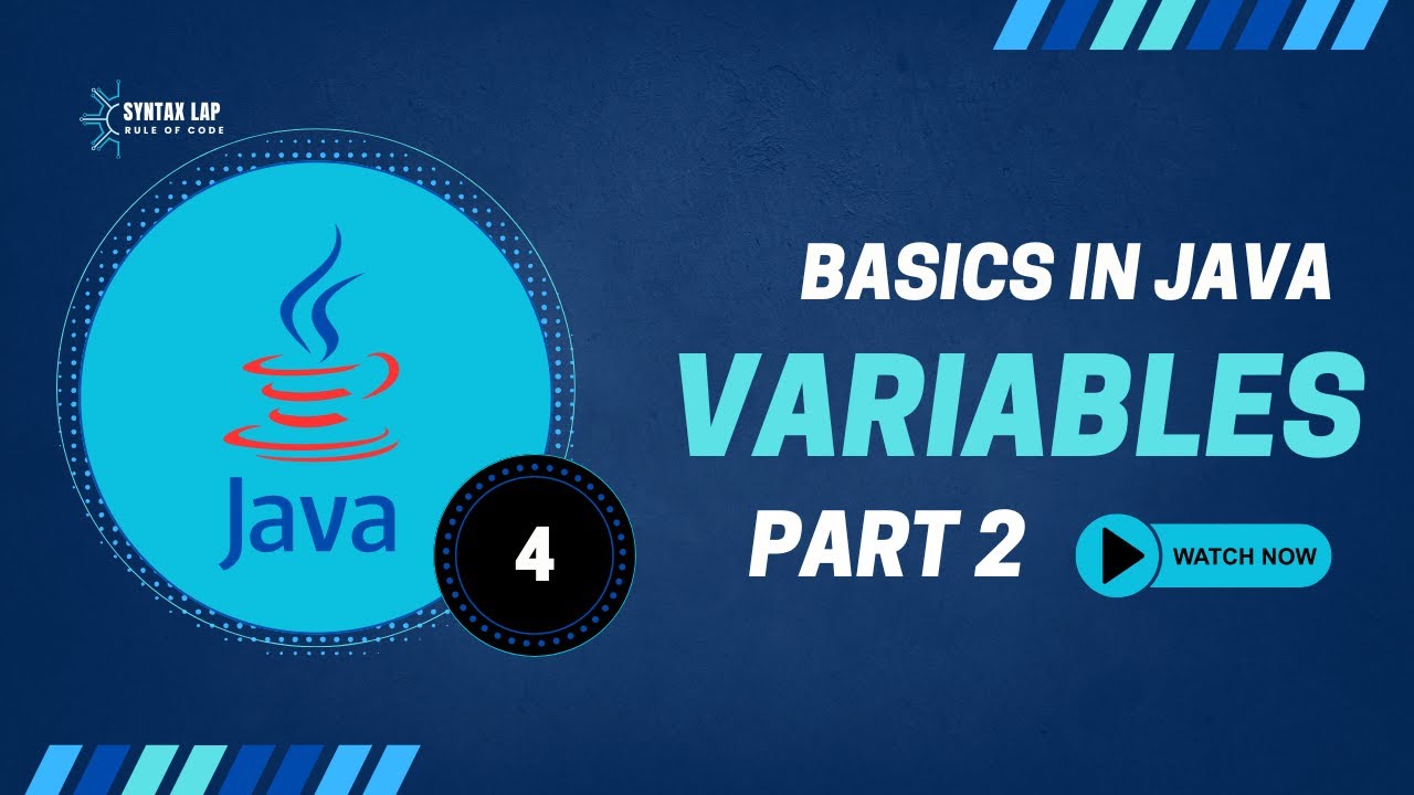 Variables In Java Part 2 Youtube