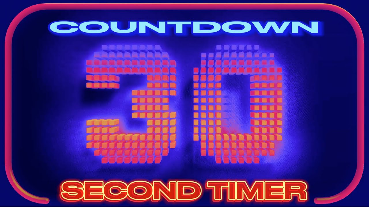 30 Second Timer Countdown Alarm Youtube