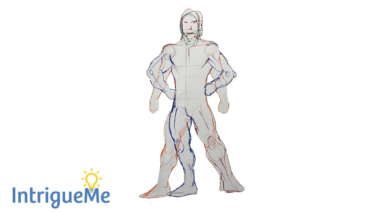 How To Draw A Person Standing Youtube