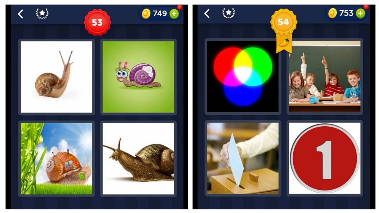 4 Pics 1 Word 53 54 Level Answers Youtube