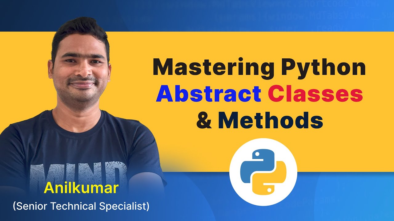 Python Class 55 Abstract Classes And Methods Youtube