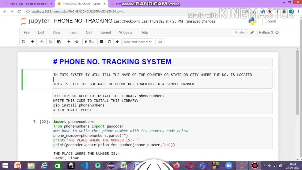 Phone Number Tracking Using Python Youtube