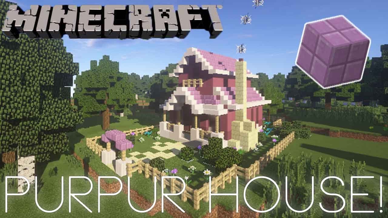 Minecraft Purpur Block House Tutorial Youtube