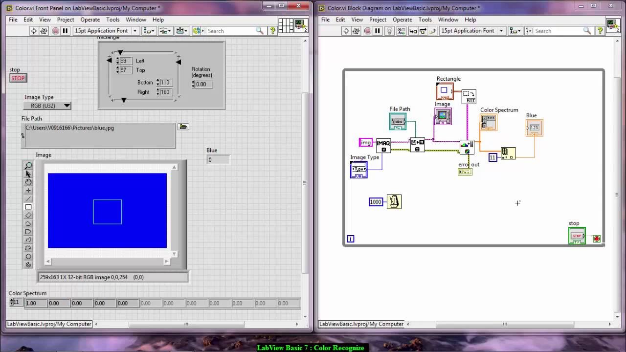 Labview Basic 7 Color Recognize Youtube