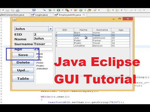 Java Eclipse Gui Tutorial 10 How To Insert Save Data From Java Into