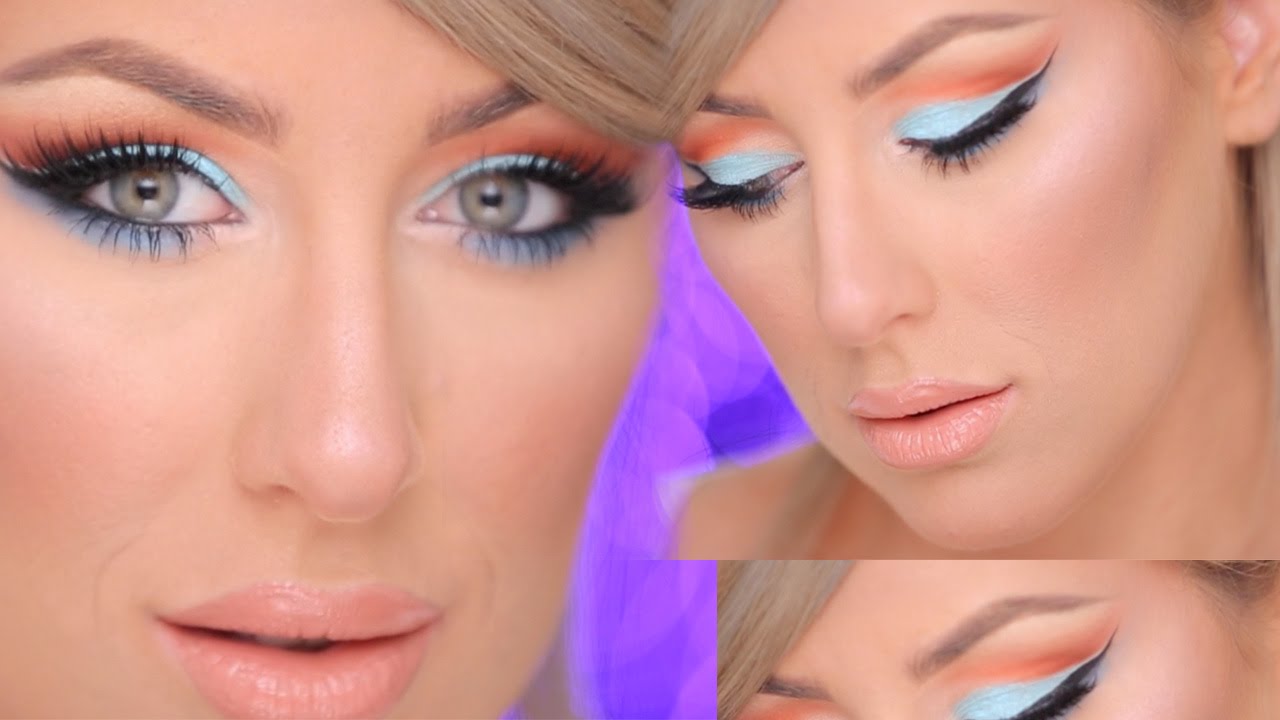 Blue Eyeshadow Makeup Tutorial Chrisspy Youtube