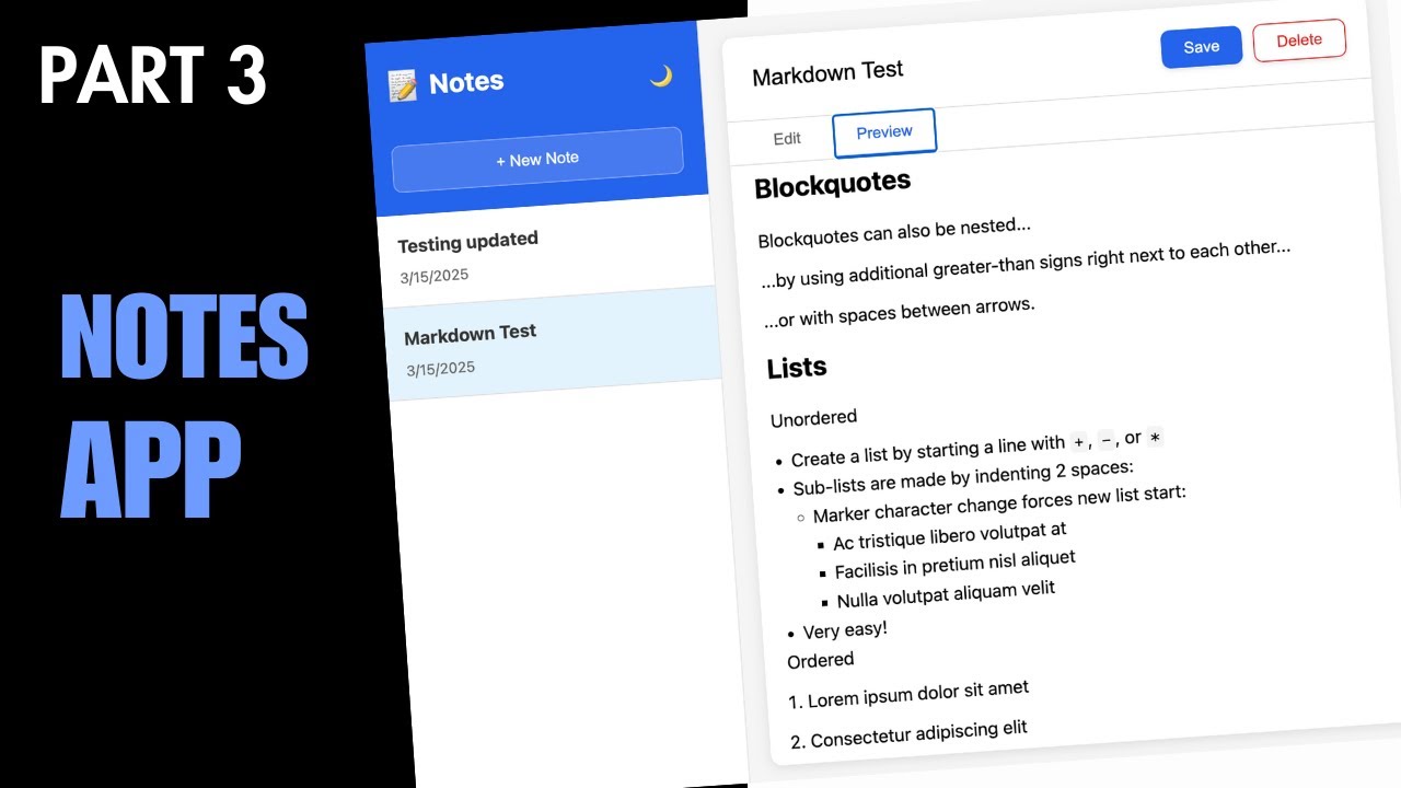 Build A Notes Taking App With Html Css Javascript Part 3 The
