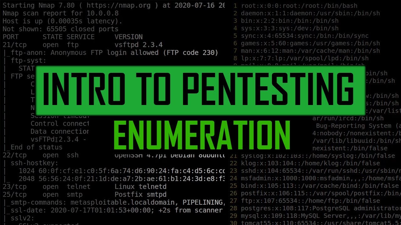 Introduction To Pentesting Enumeration Youtube