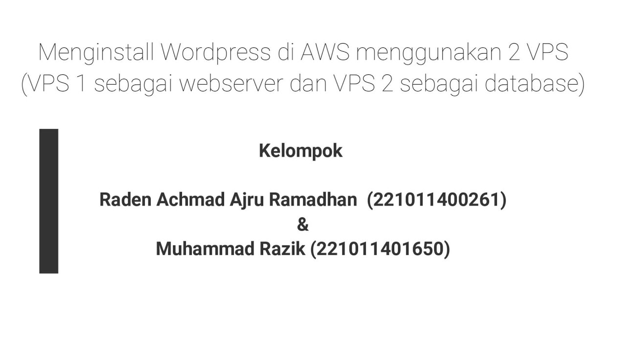 Penginstalan Wordpress Di Vps Webserver Youtube