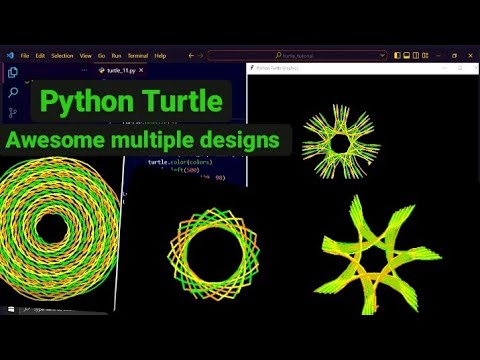 Top 05 Awesome Python Turtle Design Python Turtle Youtube