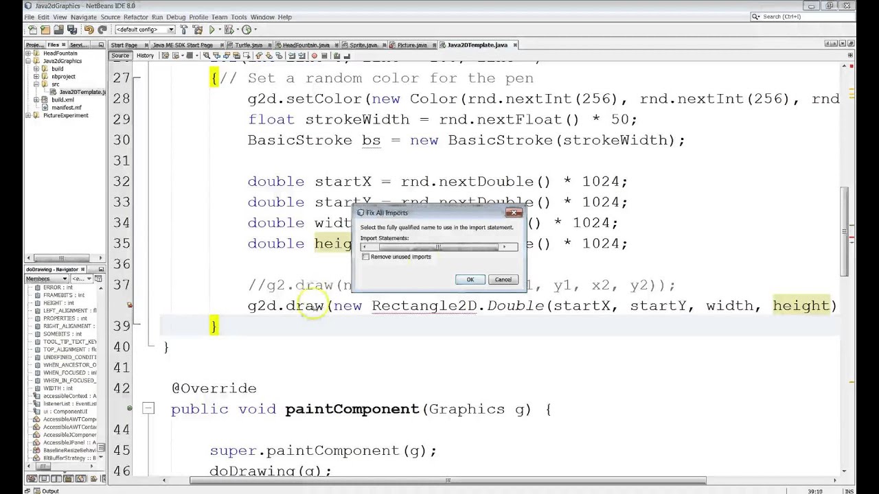 Java 2d 3 Drawing Rectangles Youtube