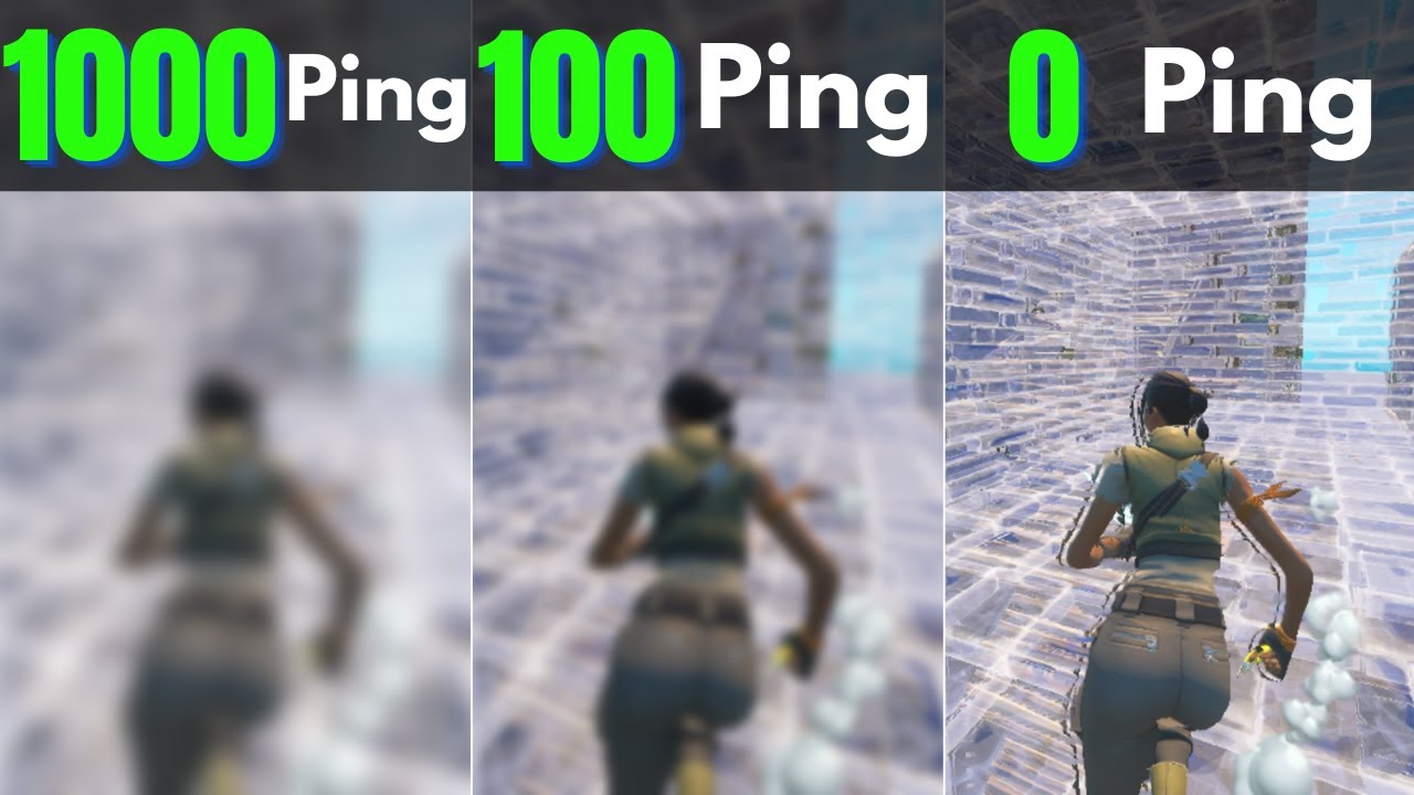 0 Ping Vs 100 Ping Vs 1000 Ping Fortnite Youtube