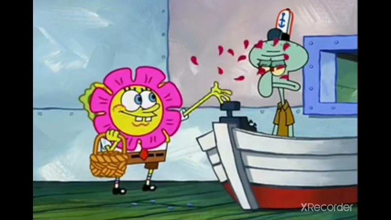 Spongebob Throws Flowers At Squidward For 5 Minutes Youtube