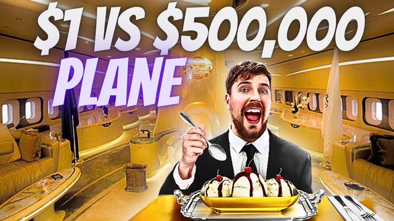 1 Vs 500 000 Plane Ticket Reaction Mrbeast Youtube