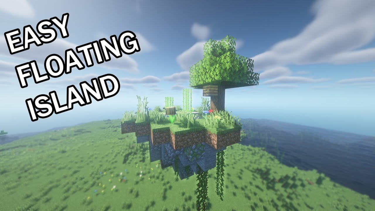 Minecraft Floating Island Tutorial Easy Youtube