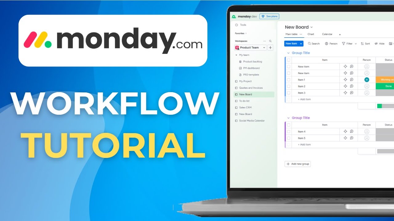 Monday Workflow Tutorial How To Set Up A Workflow On Monday Com