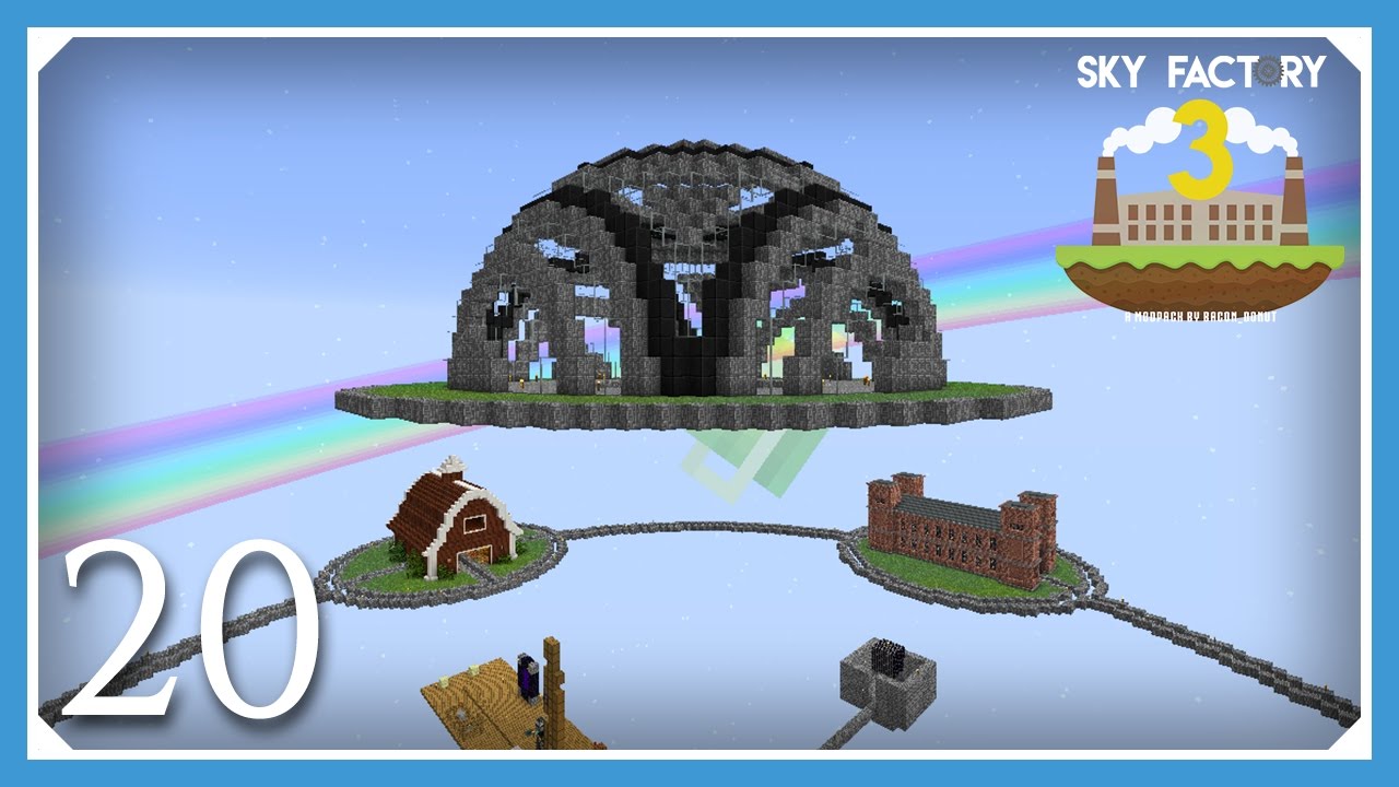 Ftb Sky Factory 3 Main Base Dome Build E20 Modded Skyblock