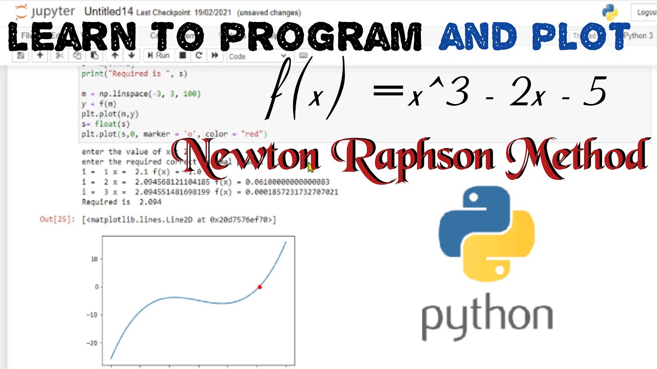 Newton Raphson Method By Python Coding Python Programming For