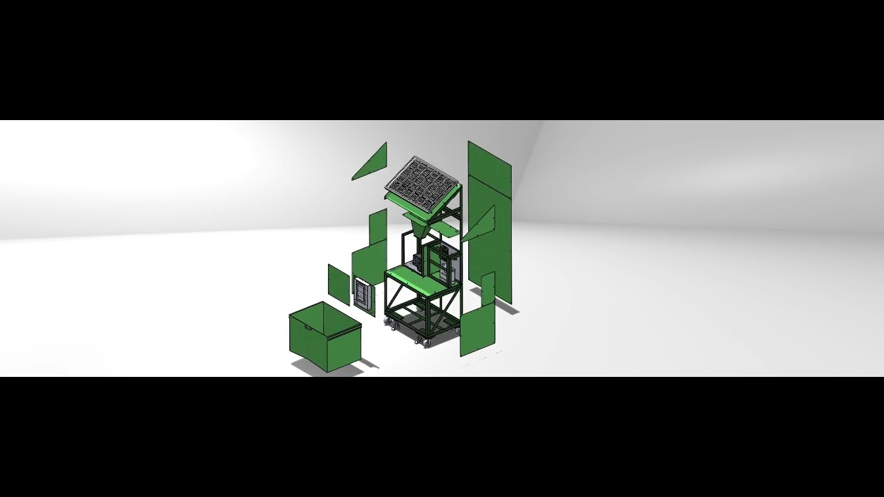 Green Vending Machine Solidworks Modeling Exploded View Youtube