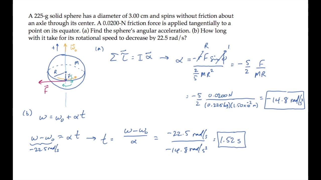 Angular Acceleration Examples