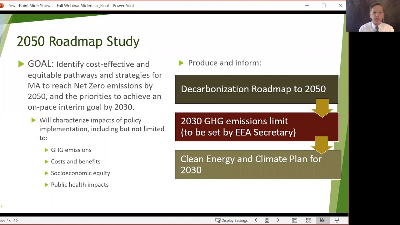 December 7 2020 Ma Decarbonization Roadmap Public Webinar Youtube