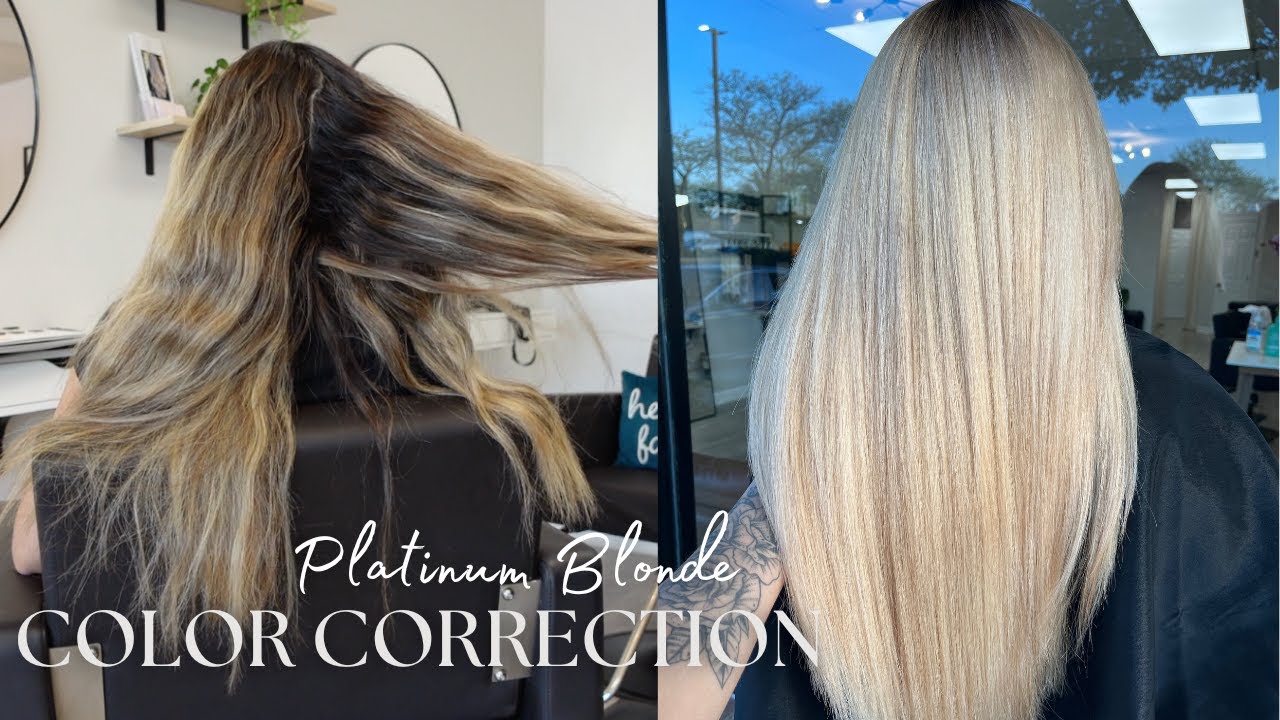 7 Hour Color Correction Dimensional Blonde To Platinum Blonde Youtube
