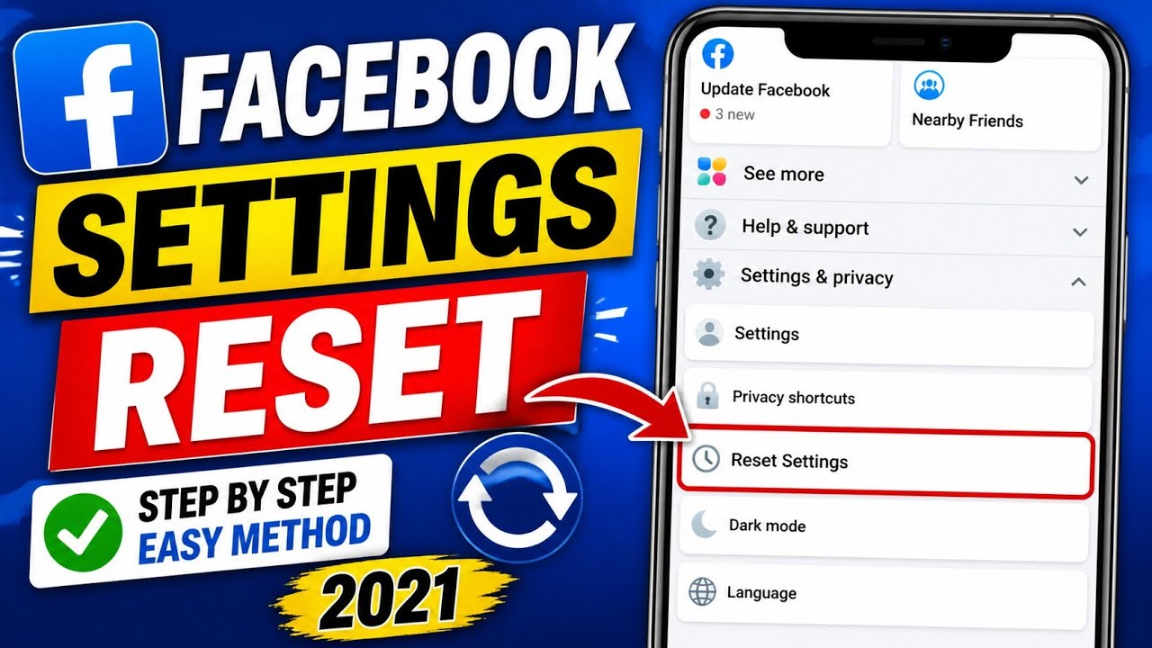 How To Reset Facebook Settings Facebook Setting Reset Kaise Kare