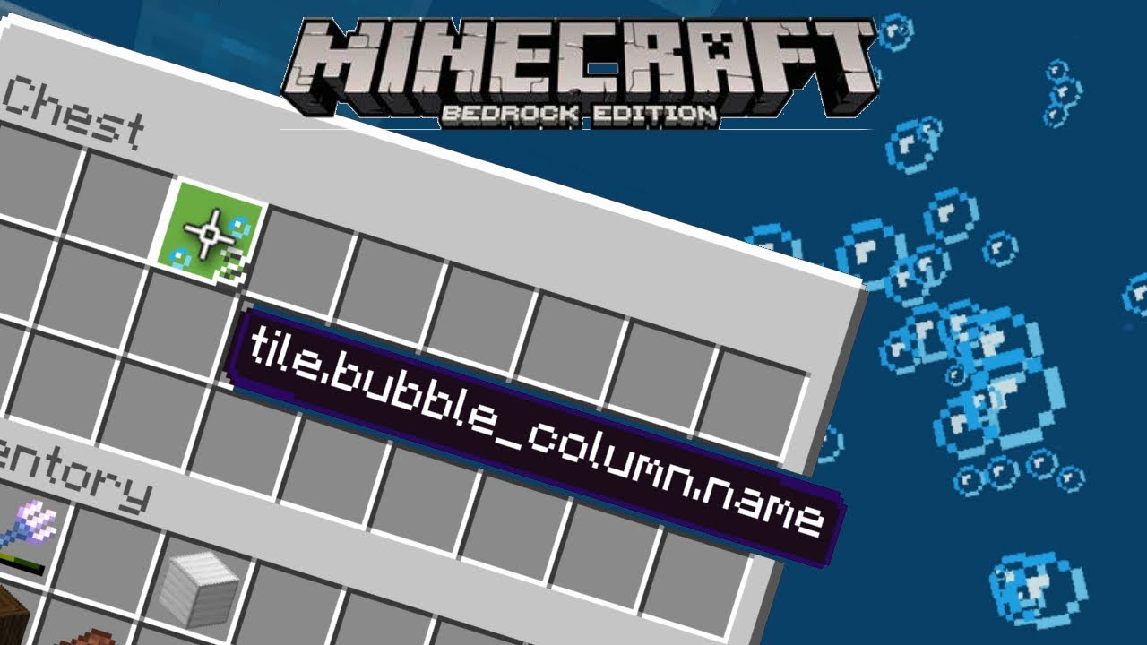 Bubble Column Block Farm 100 In Survival Minecraft Bedrock Tutorial