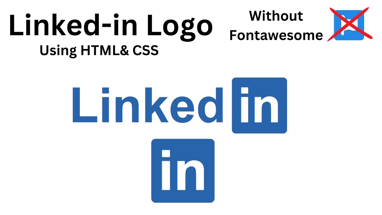 Linkedin Icon Using Html Css Linkedin Logo Without Using