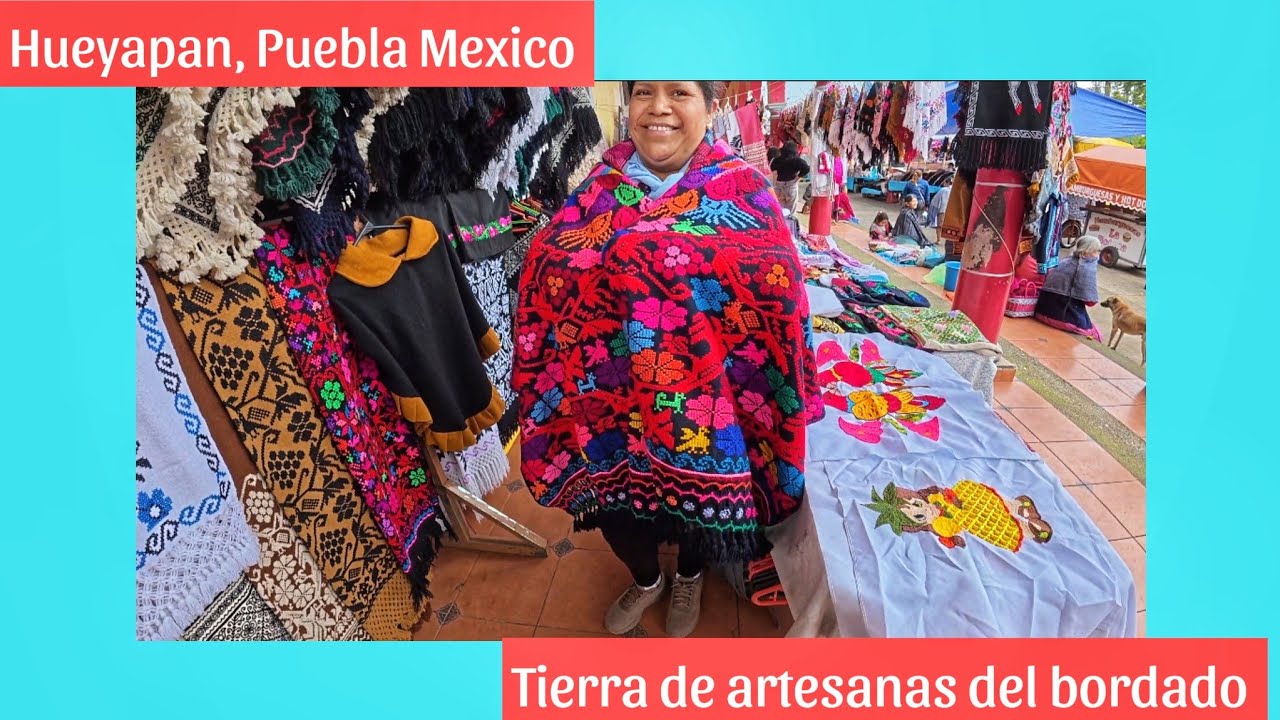 Asi Se Borda En Hueyapan Puebla México Huipiles Y Mucho Mas Artesana