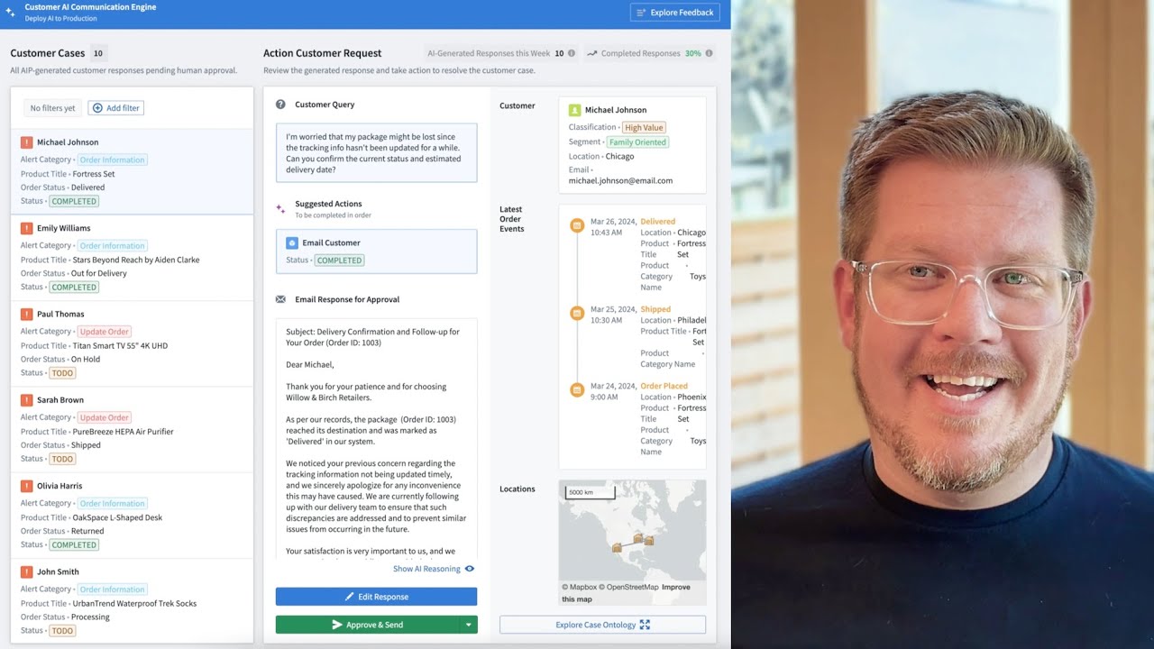 Building With Palantir Aip Customer Service Engine Youtube