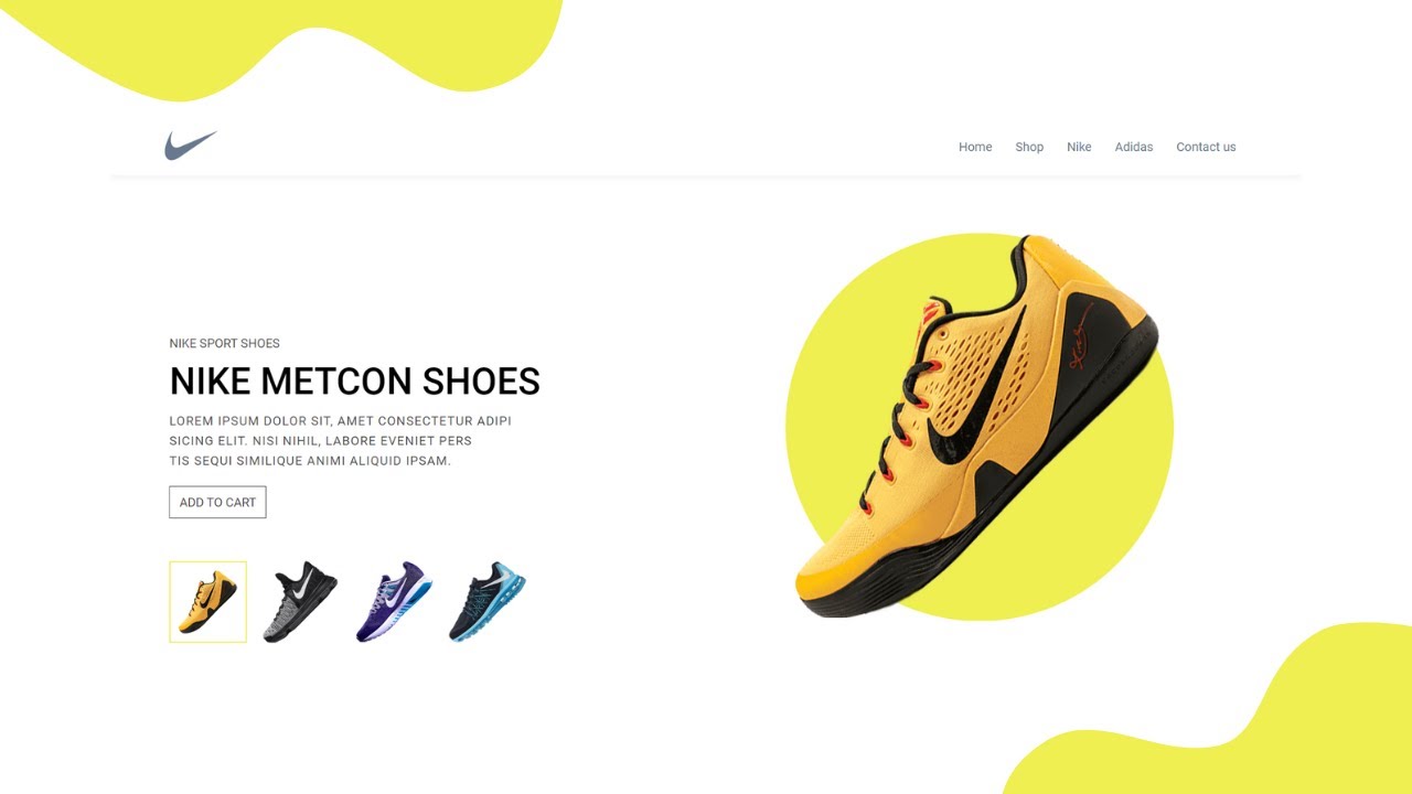 Awesome Landing Page Design For Nike Shoes Using Html Css And