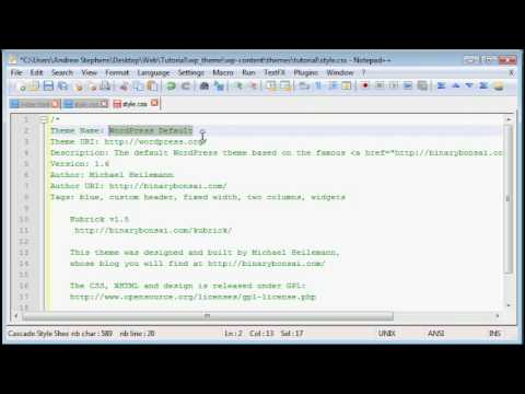 Wordpress Theme Tutorial Part 1 Setup Youtube